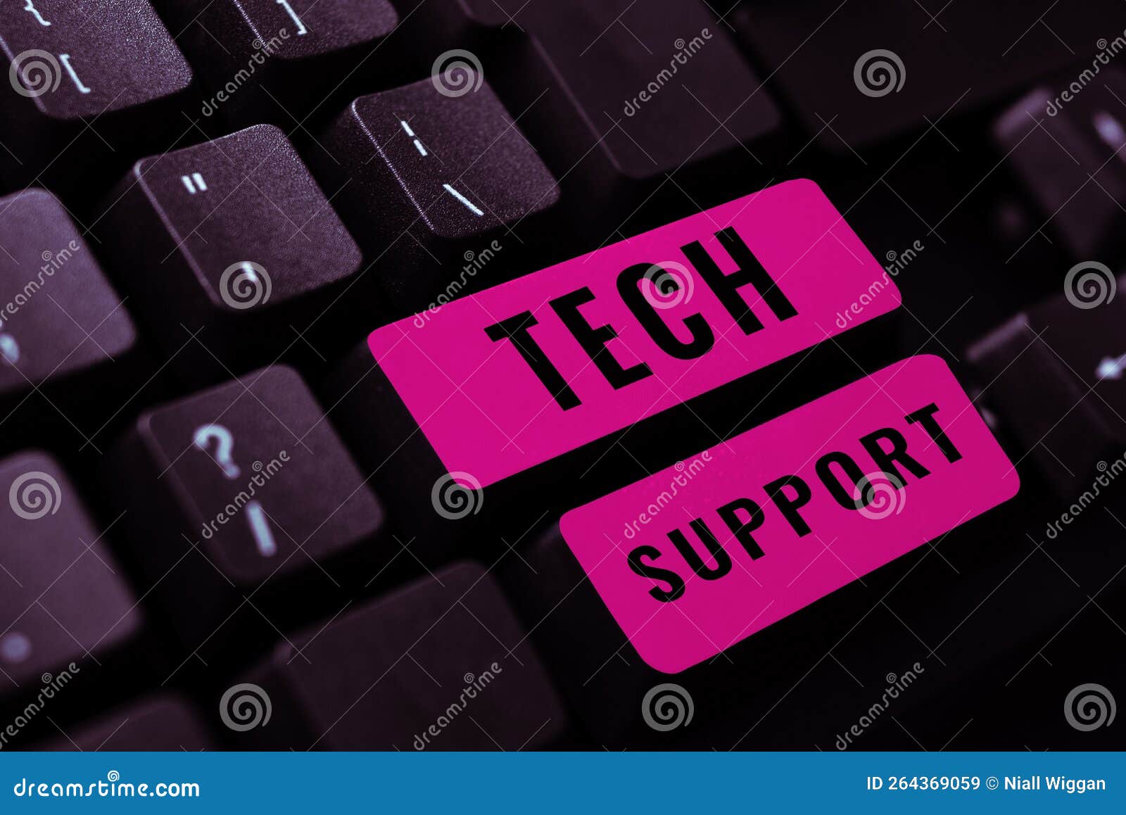 Sign Displaying Tech Support. Business Idea Assisting Individuals Who ...