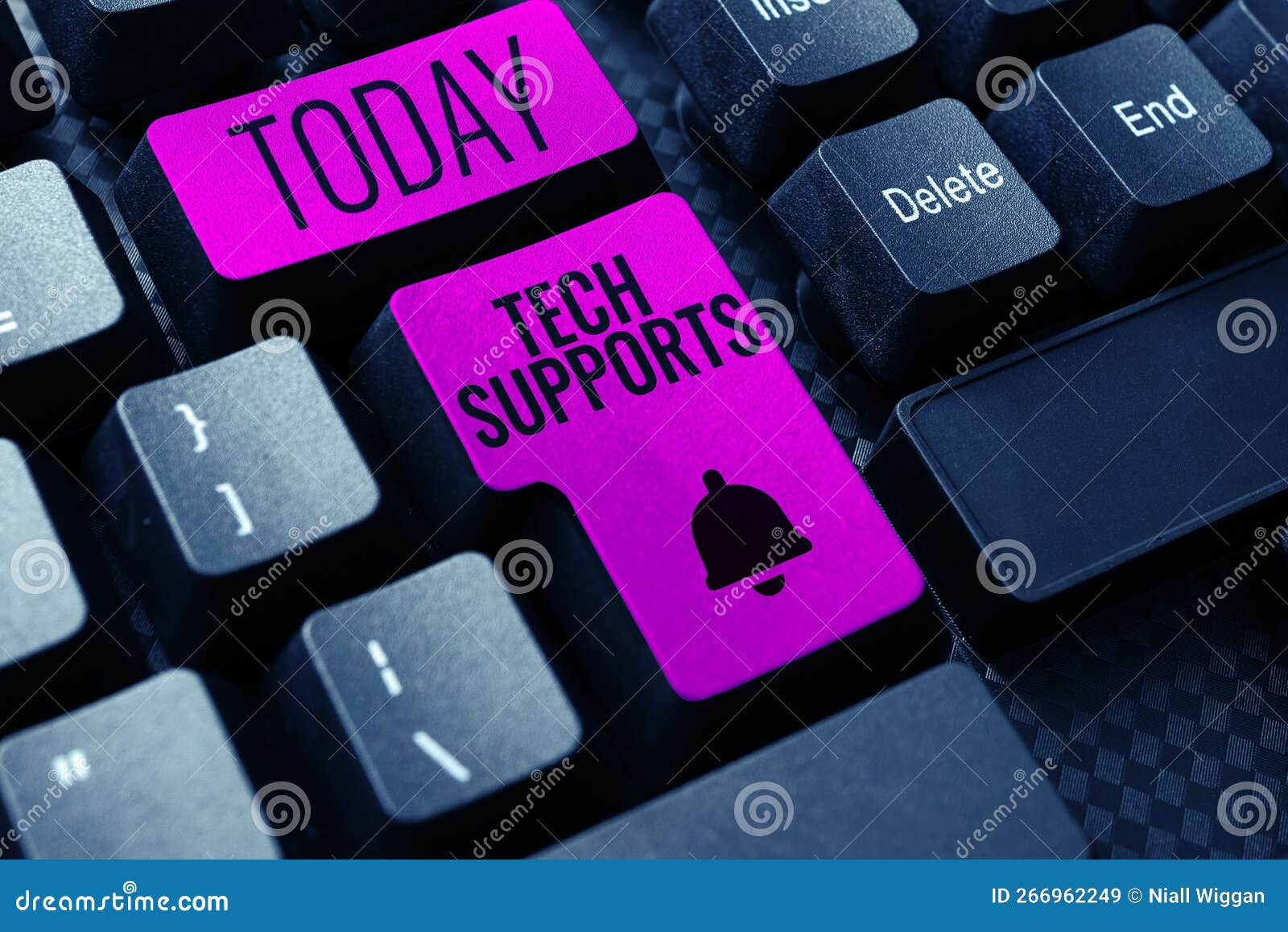 Text Showing Inspiration Tech Supports. Word for Help Given by ...