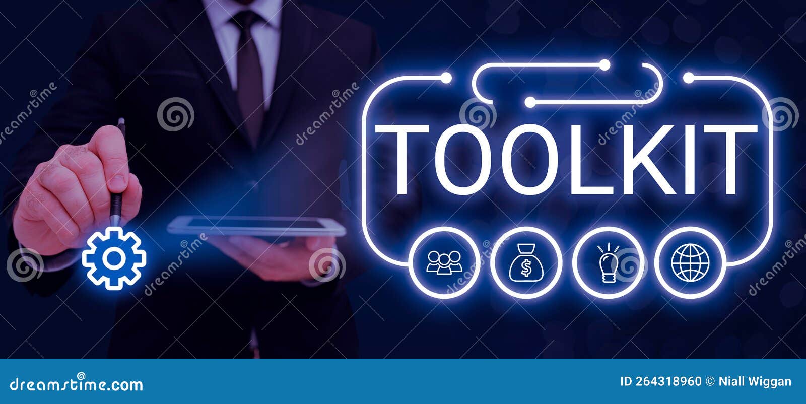 Text Showing Inspiration Toolkit. Conceptual Photo Set of Tools Kept in ...