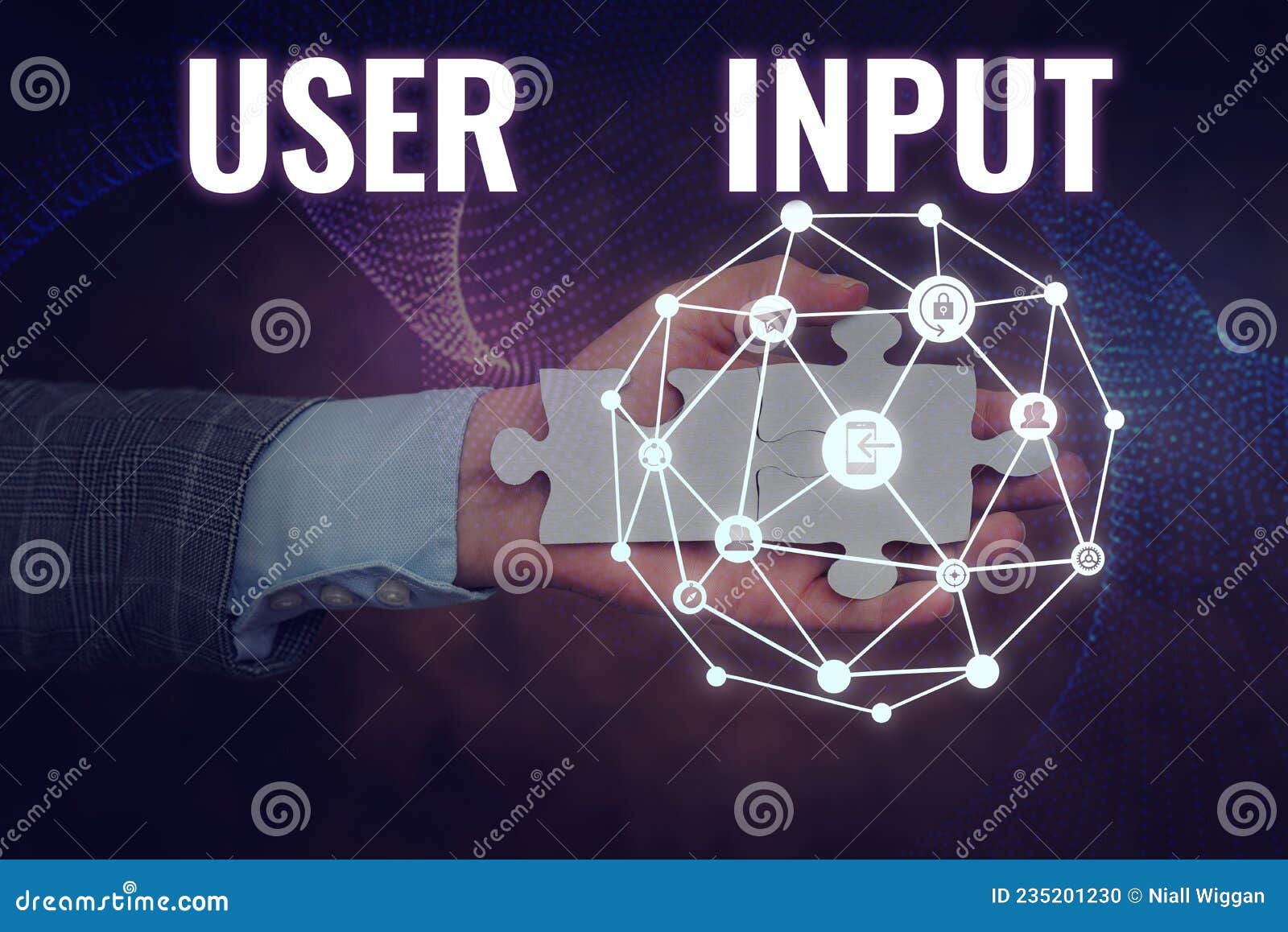 Sign Displaying User Input. Word Written on Any Information or Data ...