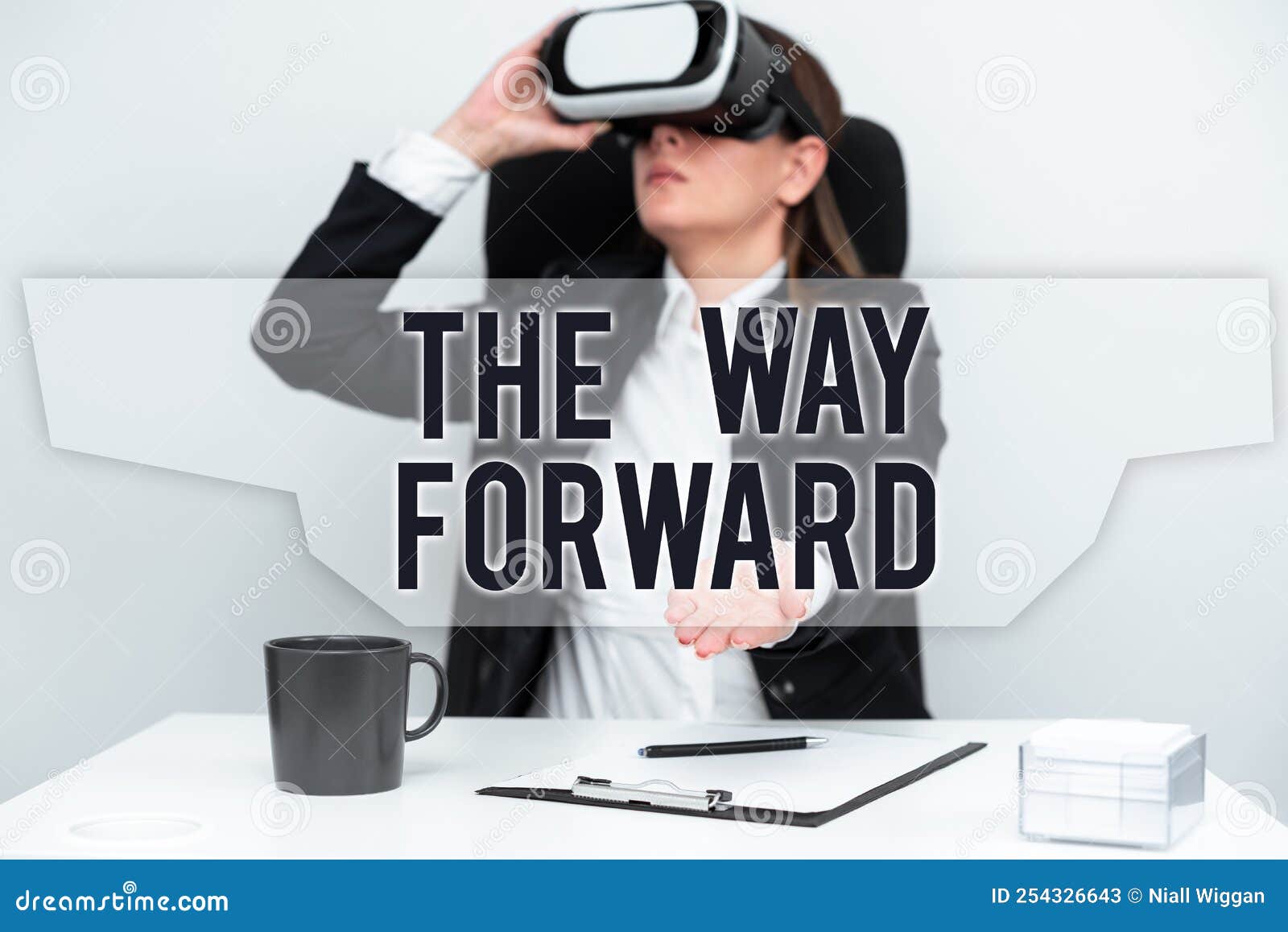 Handwriting Text the Way Forward. Business Overview Direction To Keep ...