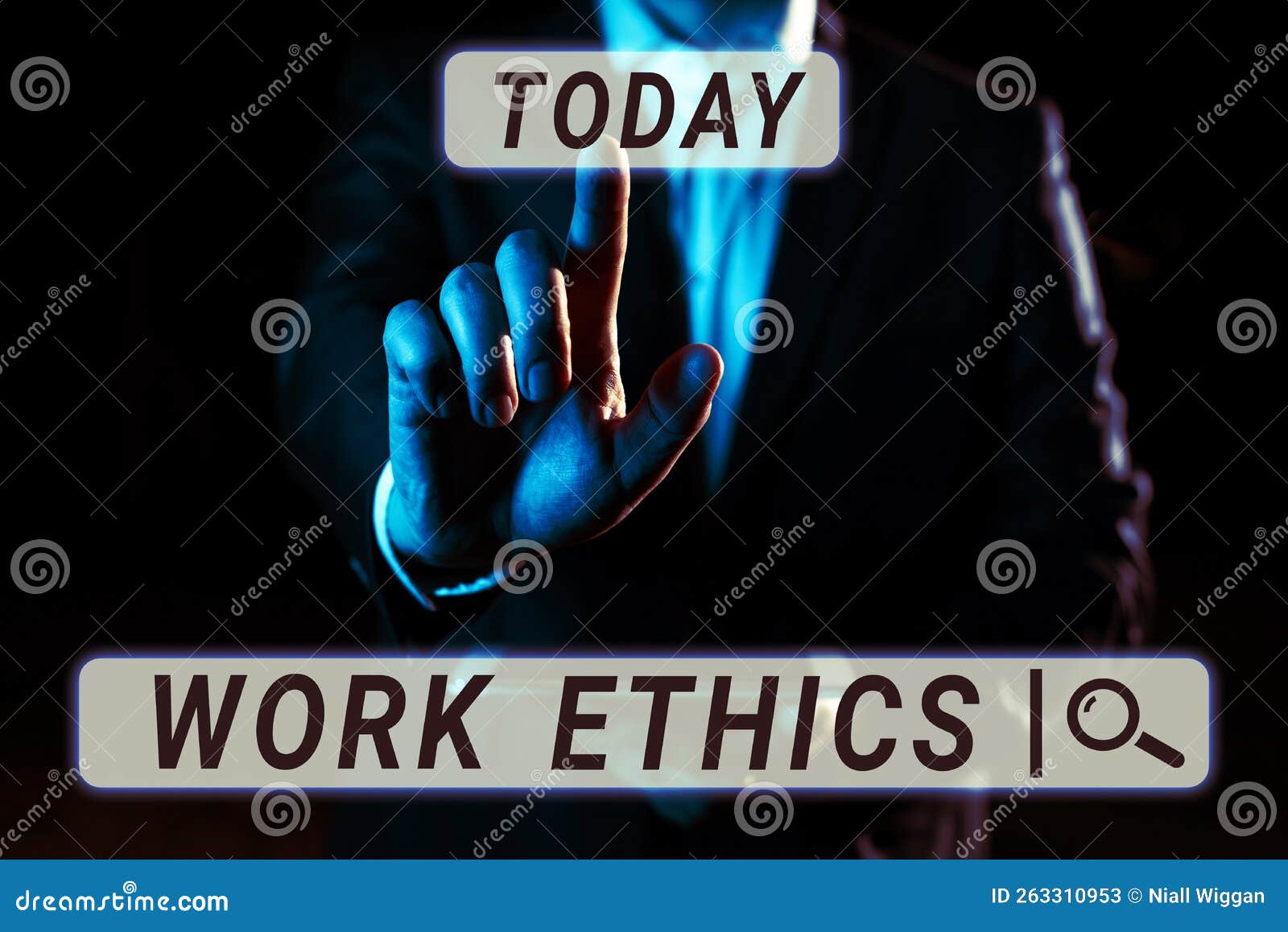 Hand Writing Sign Work Ethics. Concept Meaning a Set of Values Centered ...