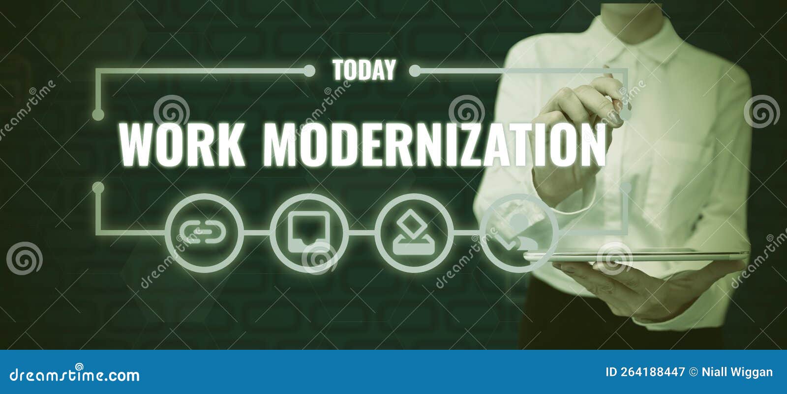 Text Showing Inspiration Work Modernization. Word for Changing Product ...