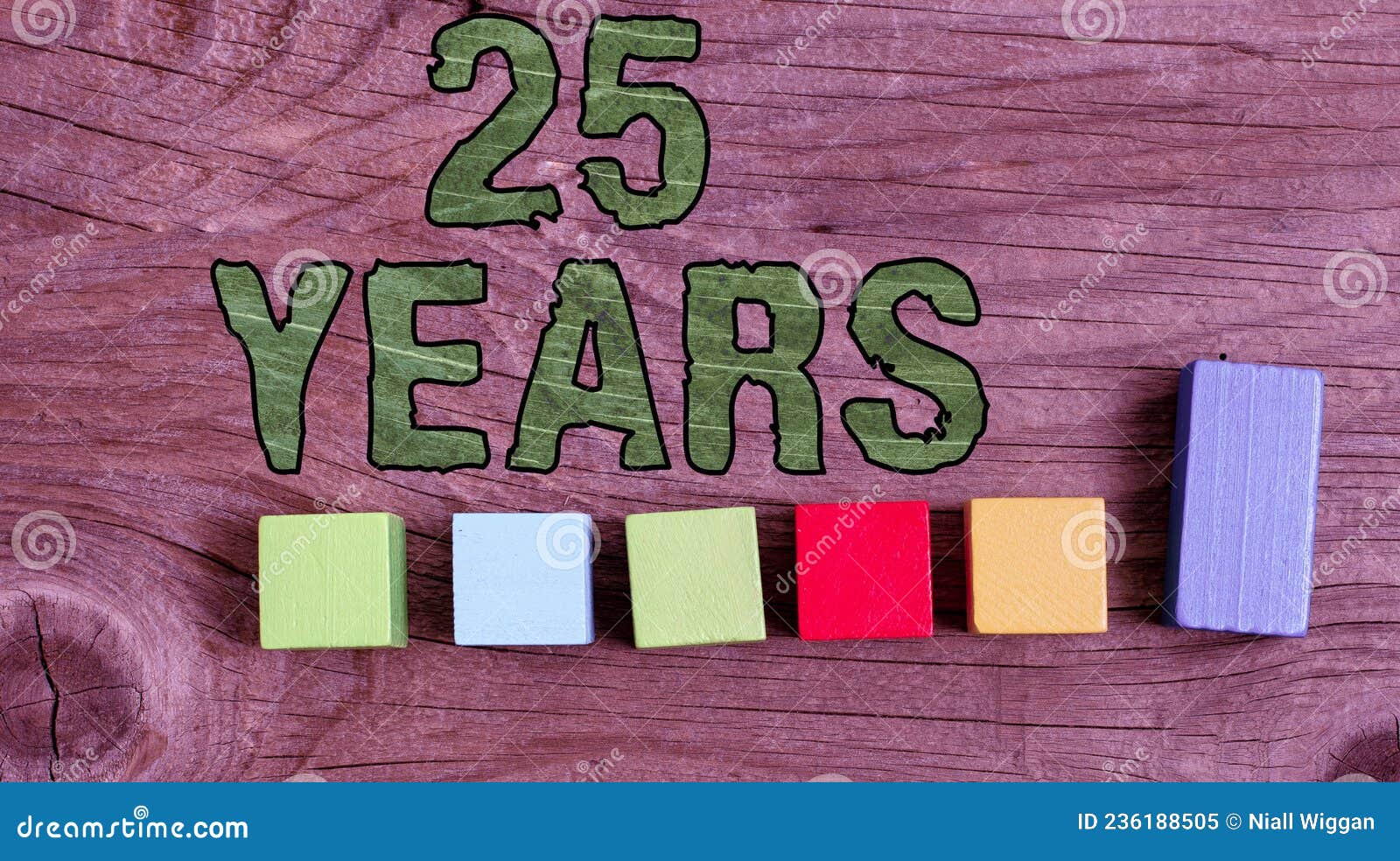 Writing Displaying Text 25 Years. Concept Meaning Remembering or ...