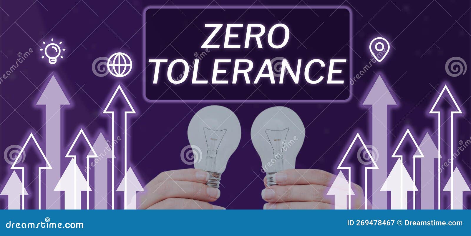 Text Sign Showing Zero Tolerance. Business Showcase Refusal To Accept ...