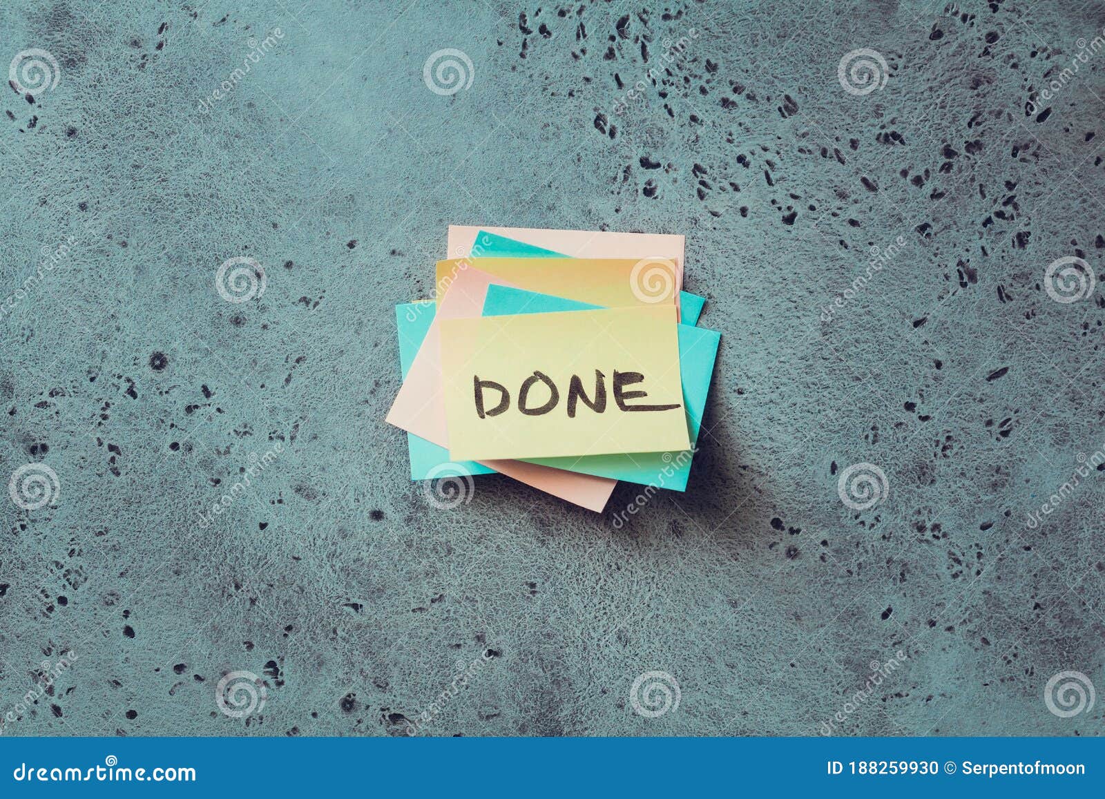 Text Sign Done on a Sticky Note Stock Photo - Image of colors, pastel ...