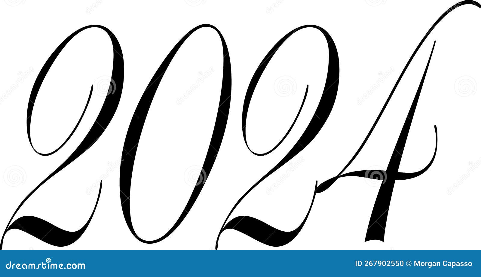 2024 Text Sign Illustration Stock Vector - Illustration of festival ...