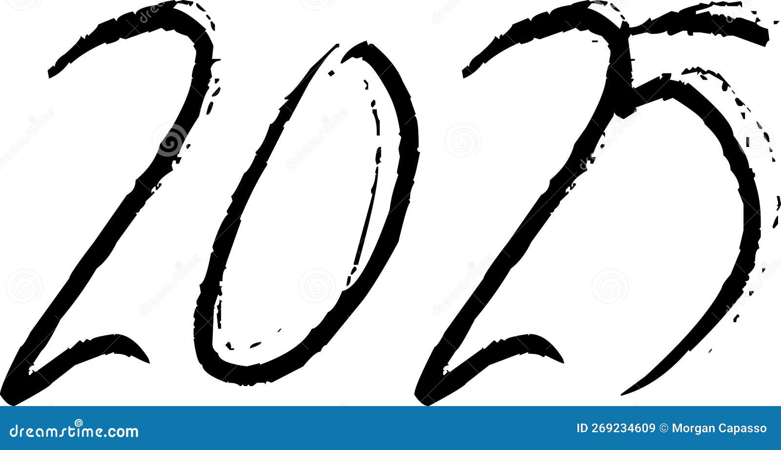 2025 Text Sign Illustration Stock Vector - Illustration of 2020, time ...