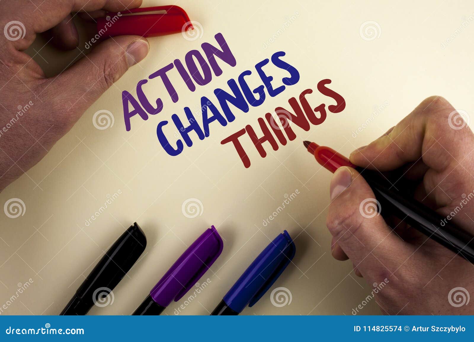 Text Sign Showing Action Changes Things. Conceptual Photo Doing ...