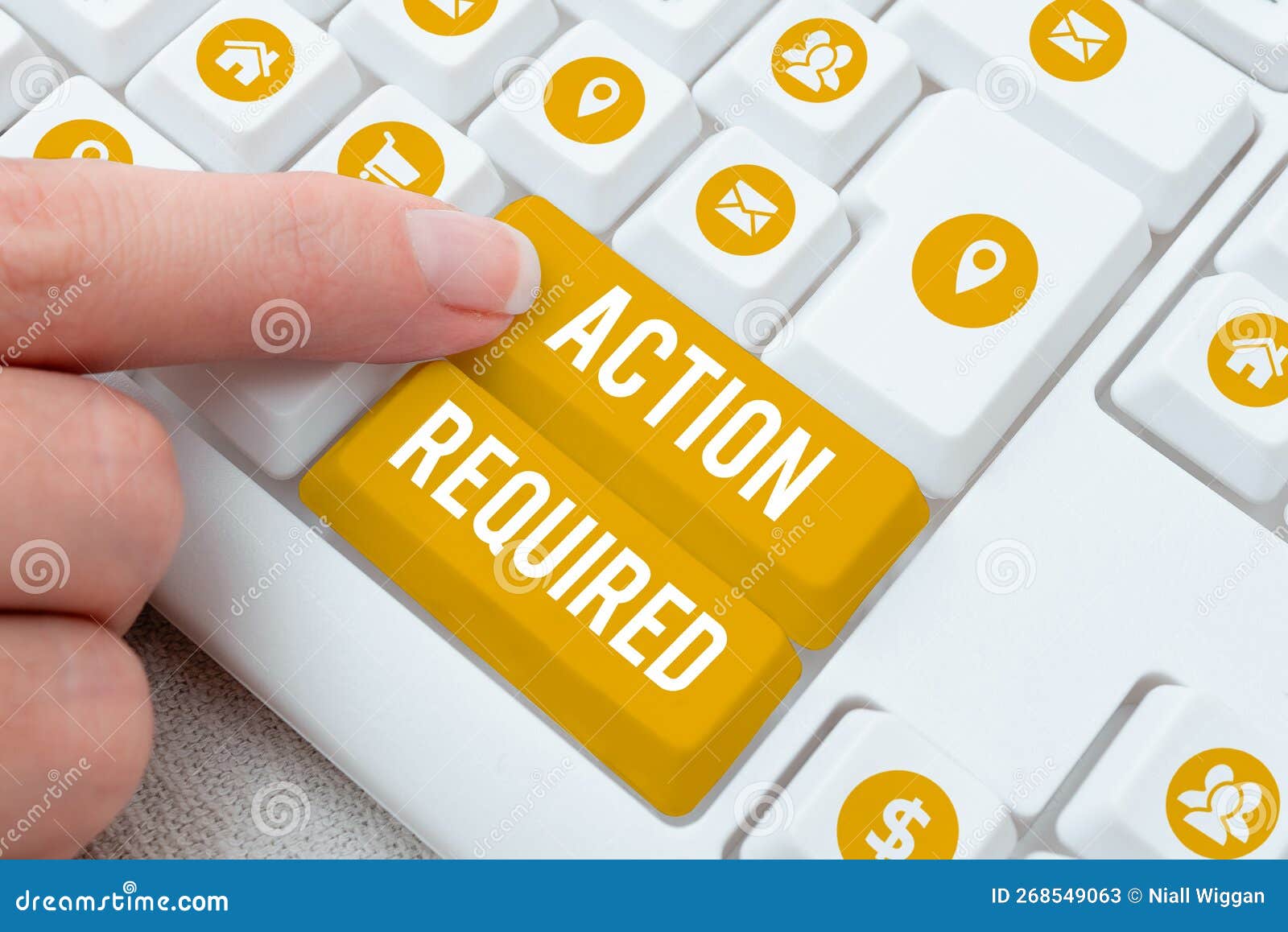 Text Sign Showing Action Required. Concept Meaning Regard an Action ...