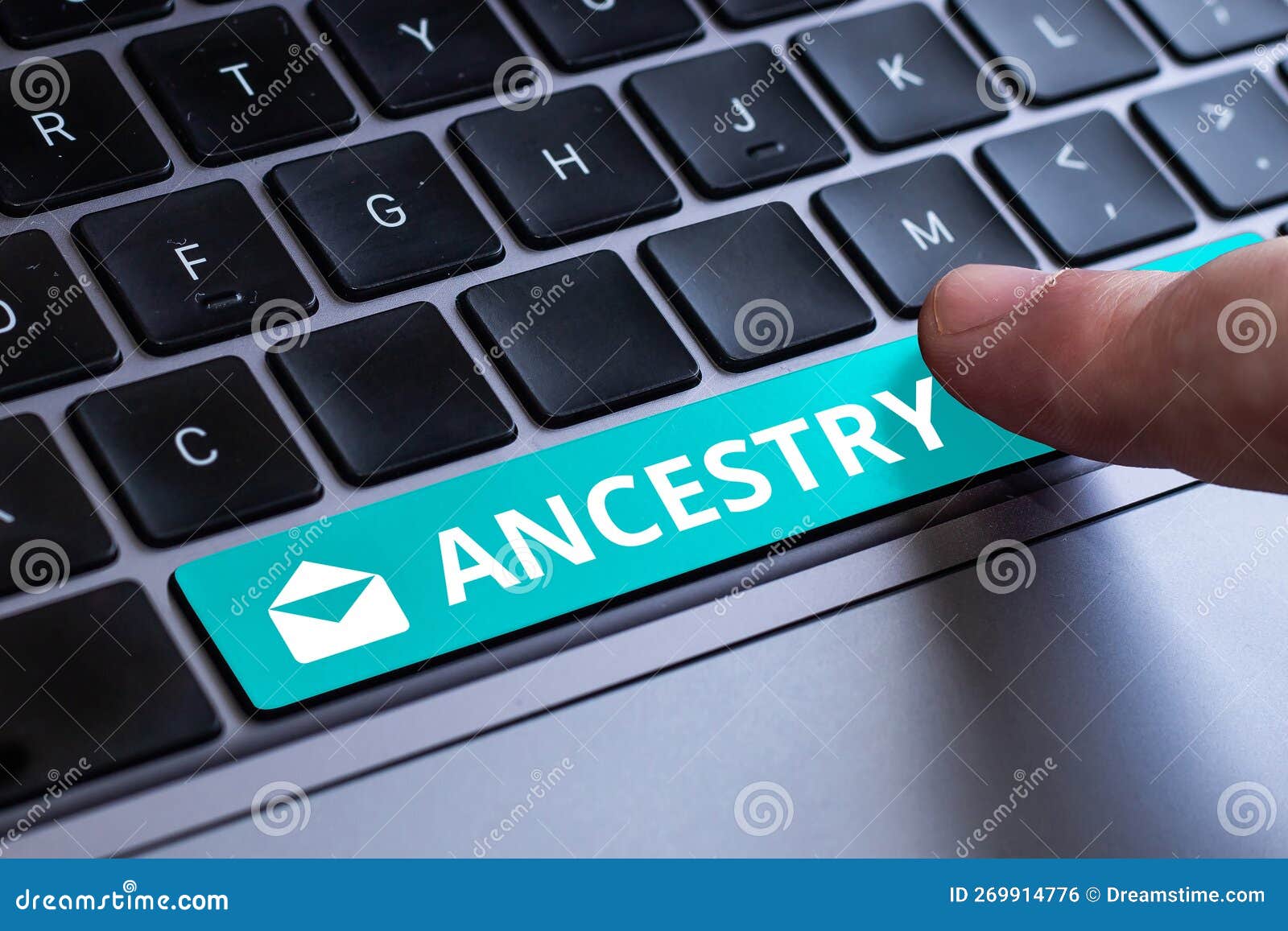 Handwriting Text Ancestry. Business Concept the History or ...