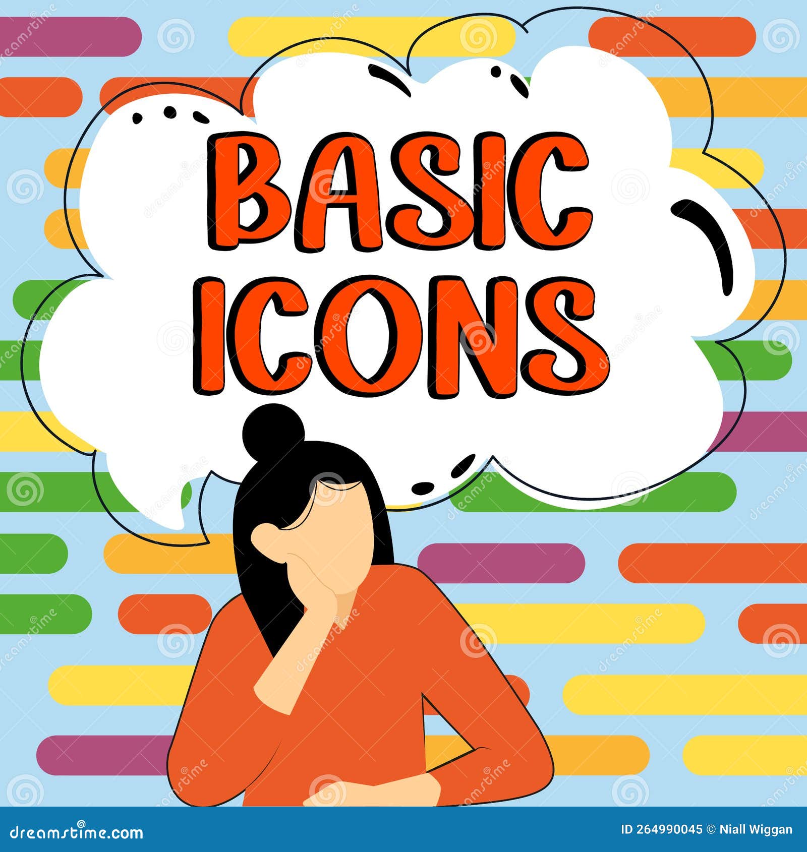 Conceptual Caption Basic Icons. Business Concept Pictogram or Ideogram ...