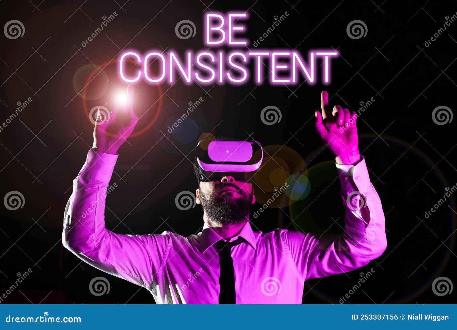 Text Sign Showing Be Consistent. Business Showcase Uniform Persistent ...