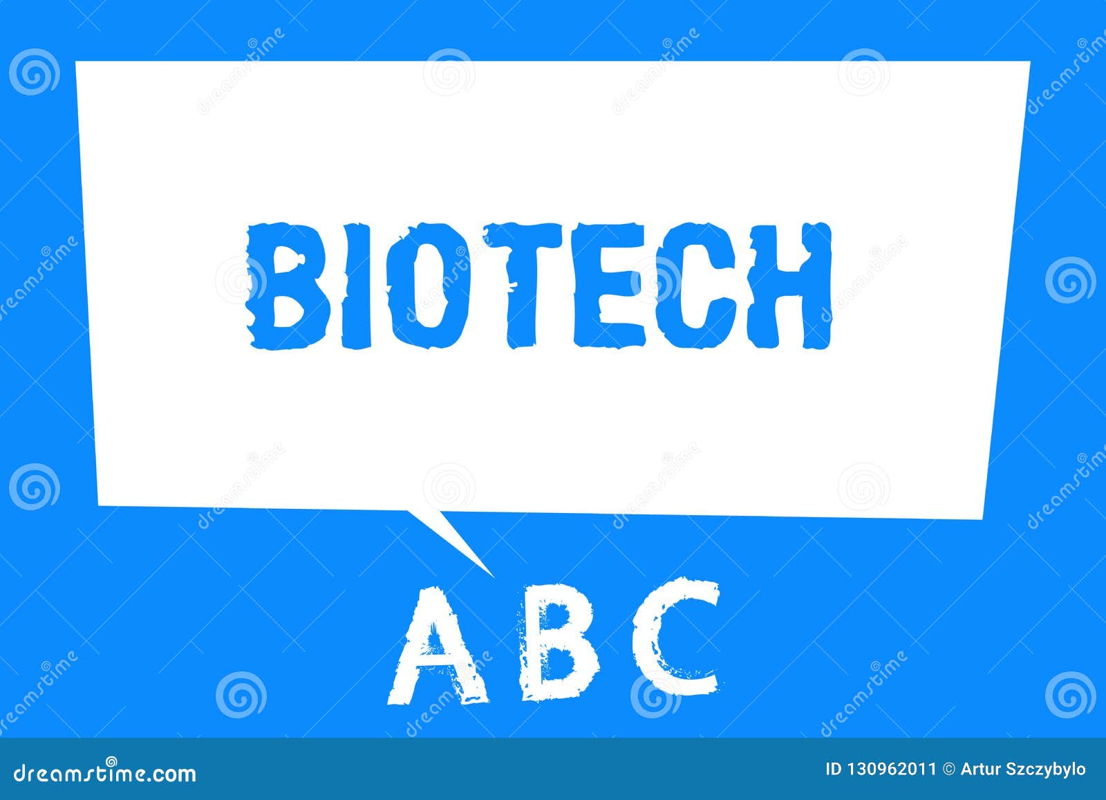 Biotech Sign Over Cut Out Ribbon Confetti Background Vector ...