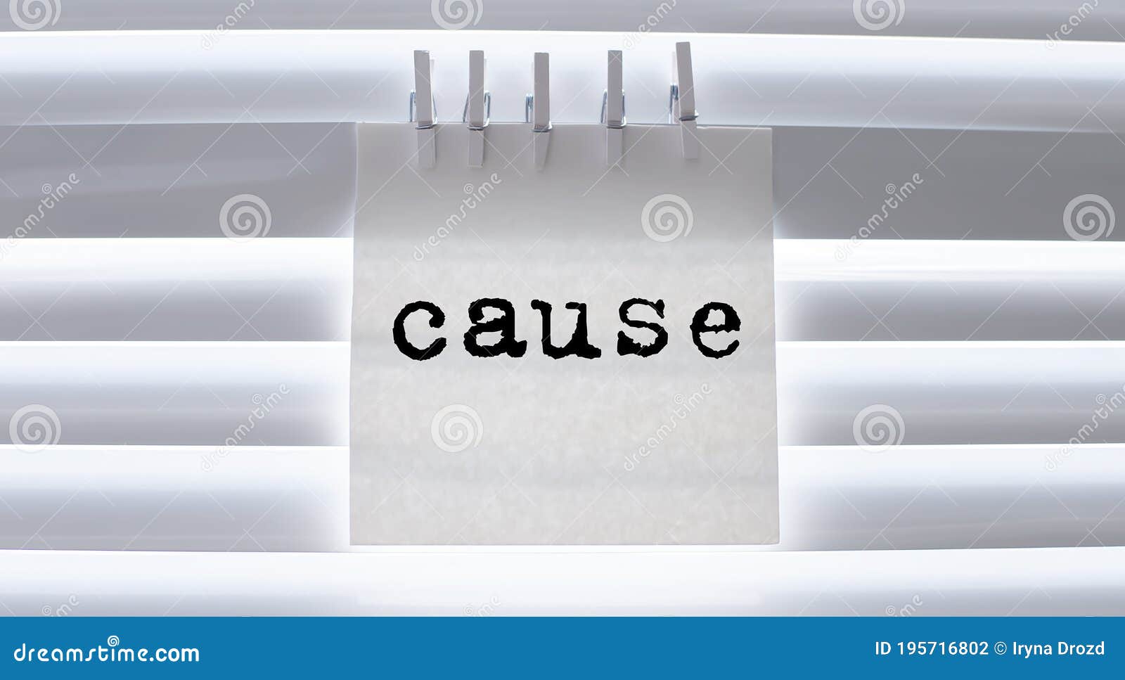 Text Sign Showing Cause on the White Stickers Stock Photo - Image of ...