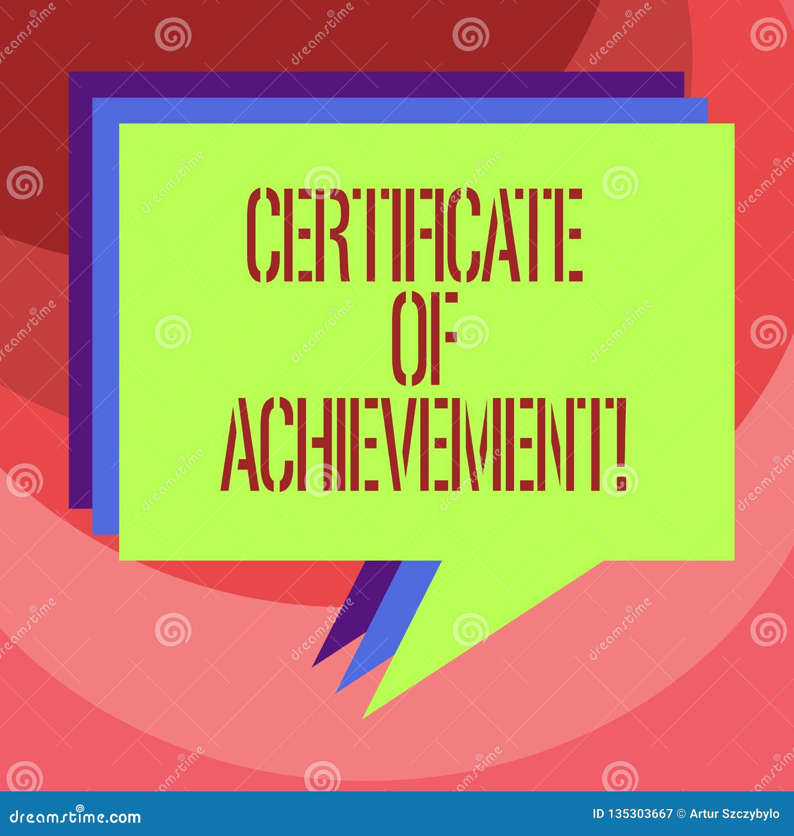 Text Sign Showing Certificate of Achievement. Conceptual Photo Certify ...