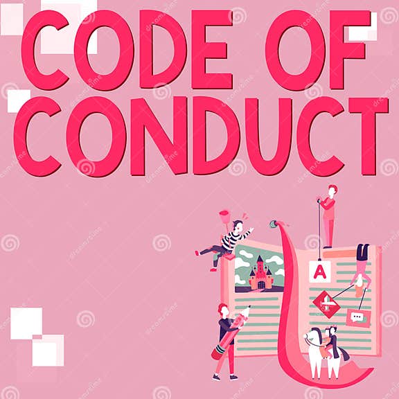 Text Sign Showing Code of Conduct. Business Showcase Ethics Rules Moral ...