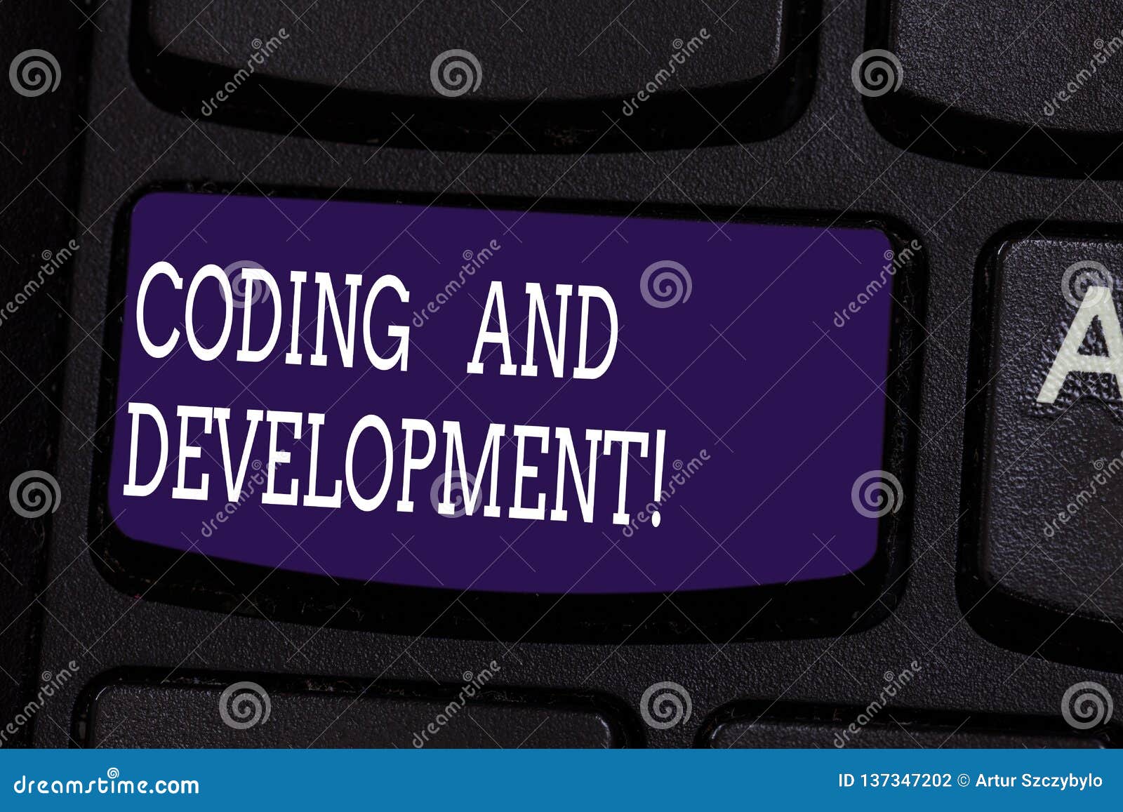 Text Sign Showing Coding And Development Conceptual Photo To Program Or Create A Software Or