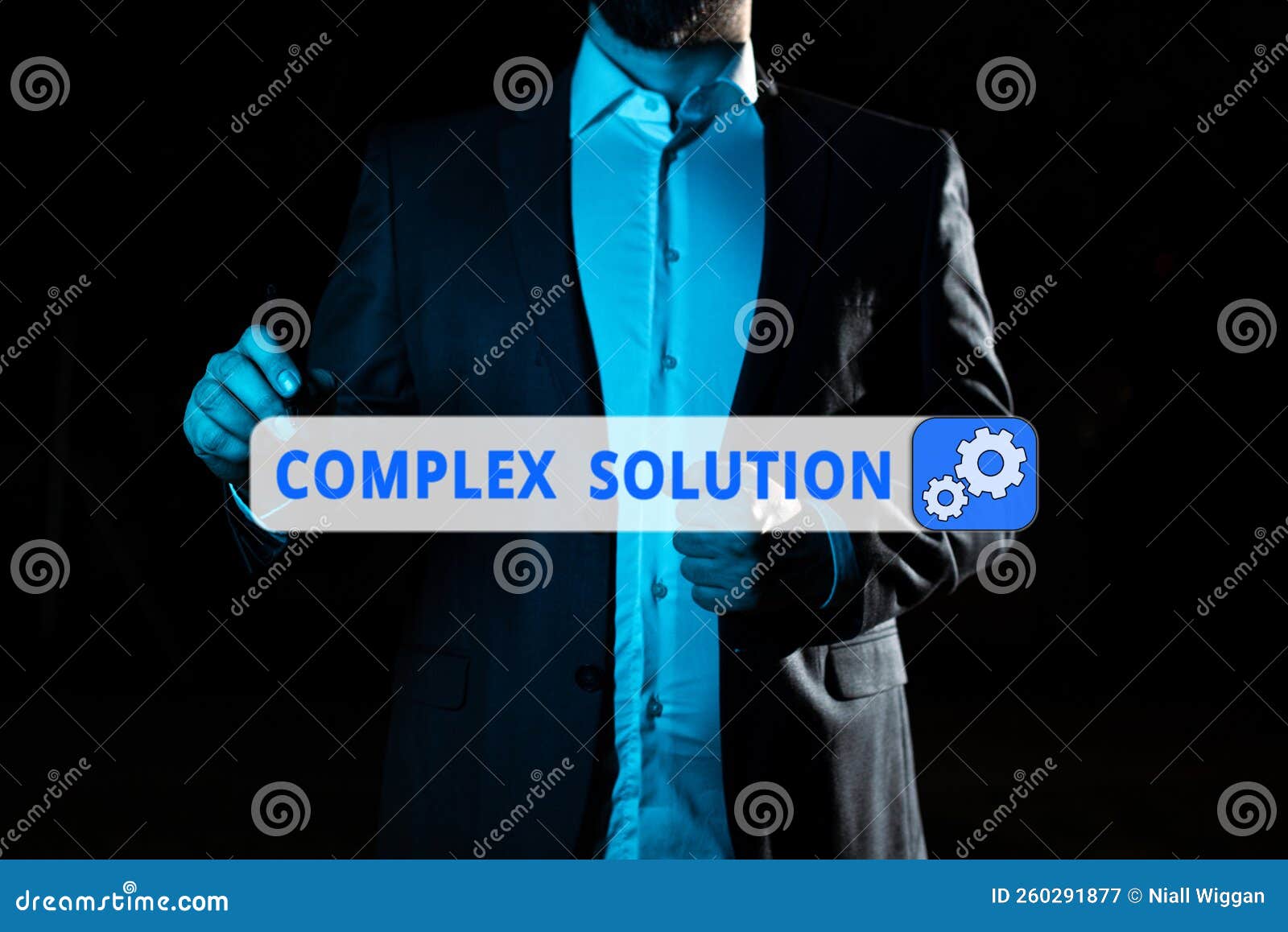 Text Sign Showing Complex Solution. Business Idea Computer Time or ...