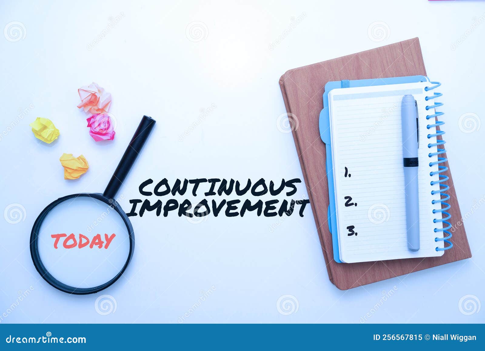 Text Sign Showing Continuous Improvement. Business Overview Ongoing ...