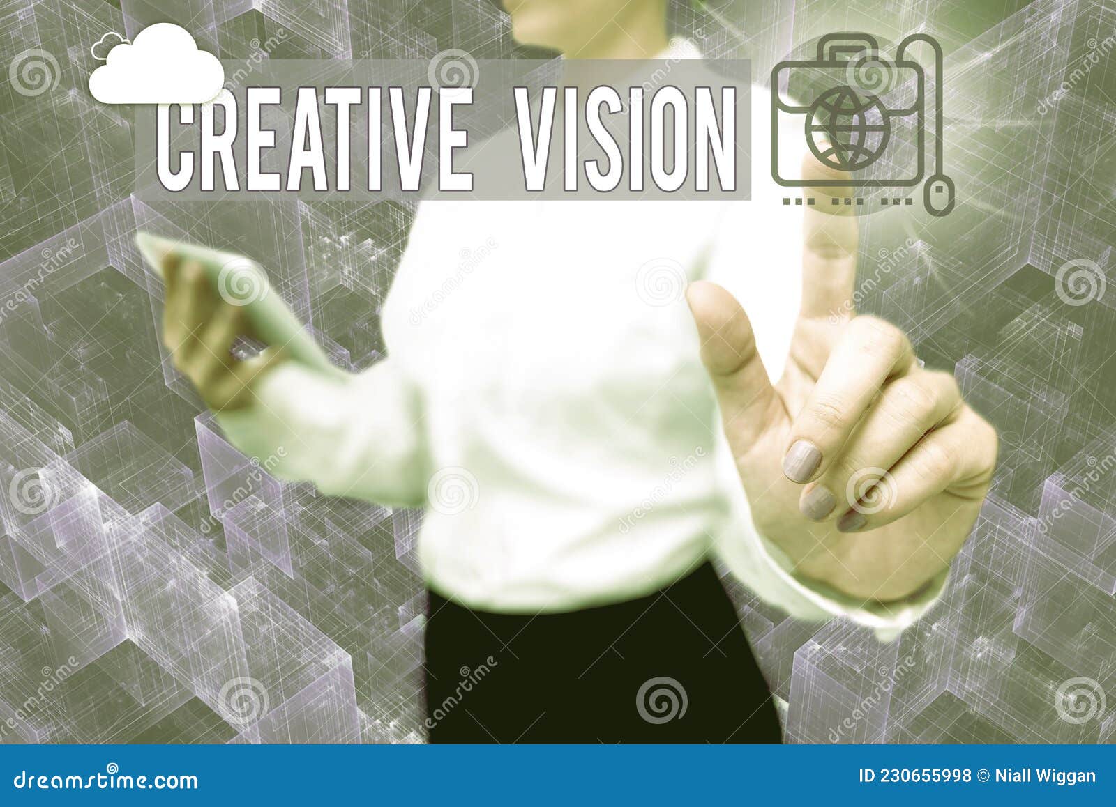 Text Sign Showing Creative Vision. Internet Concept Process of ...
