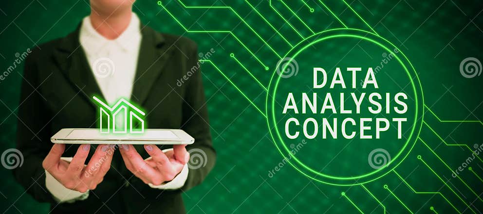Text Sign Showing Data Analysis Concept. Business Idea Evaluating Data Using Analytical and ...