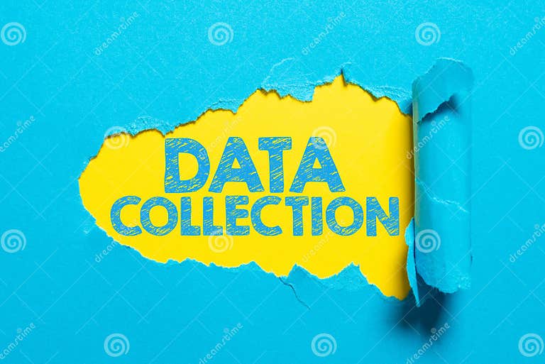 Text Sign Showing Data Collection. Internet Concept Gathering and ...