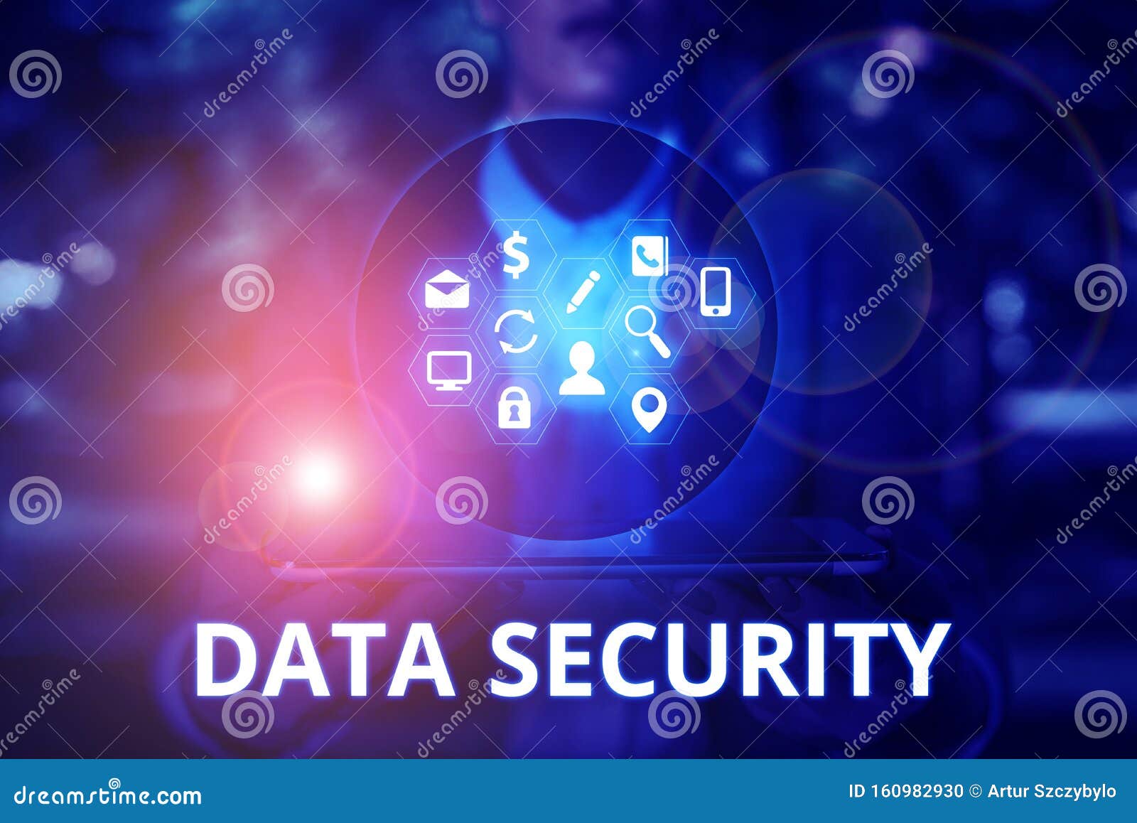 Text Sign Showing Data Security. Conceptual Photo Confidentiality Disk ...