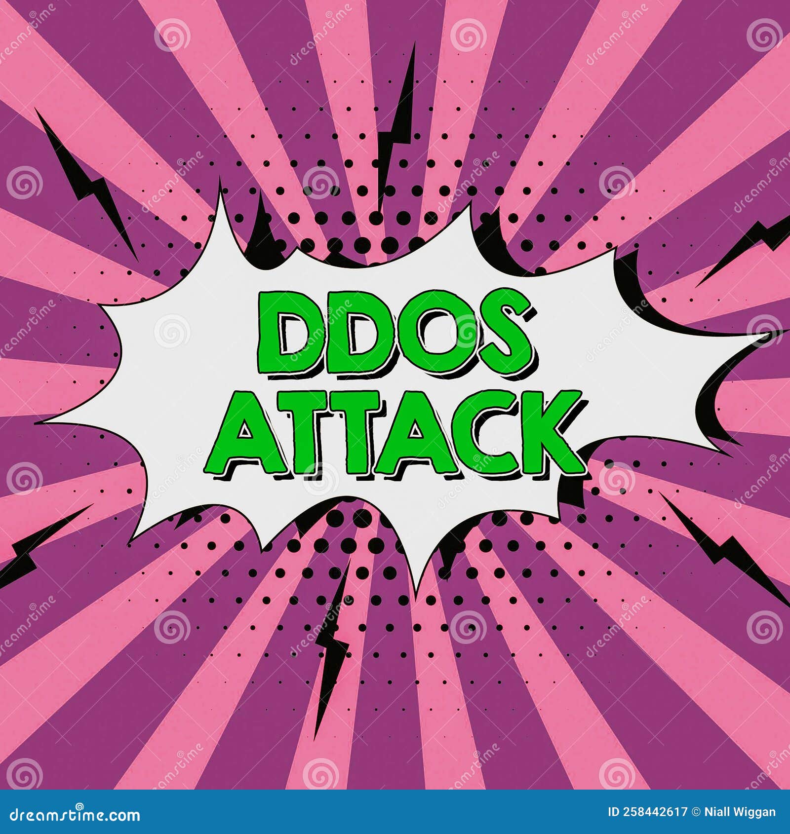 Text Sign Showing Ddos Attack. Concept Meaning Disturbed Access To the ...