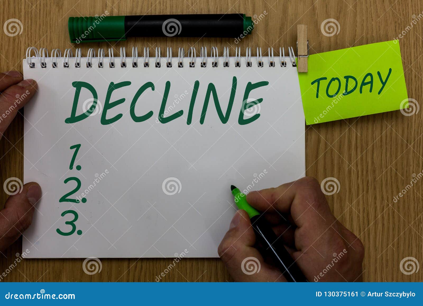 Text Sign Showing Decline. Conceptual Photo Become Smaller Fewer less ...