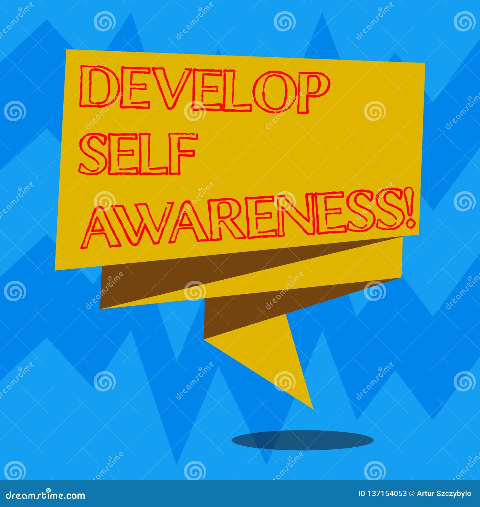 Text Sign Showing Develop Self Awareness. Conceptual Photo Improve ...