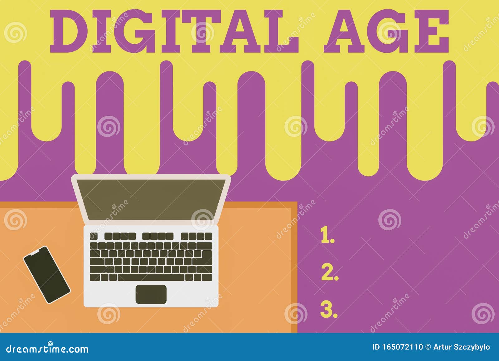 Text Sign Showing Digital Age. Conceptual Photo Introduction of the ...