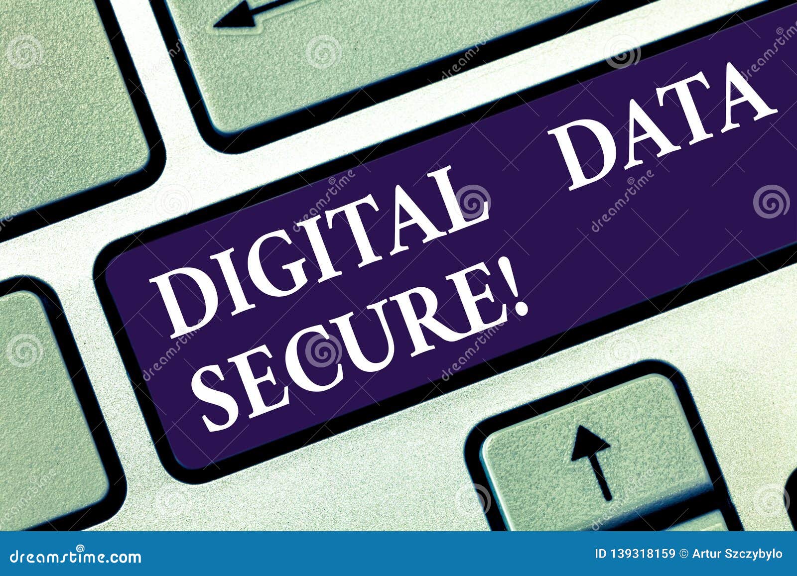 Text Sign Showing Digital Data Secure. Conceptual Photo Prevent ...