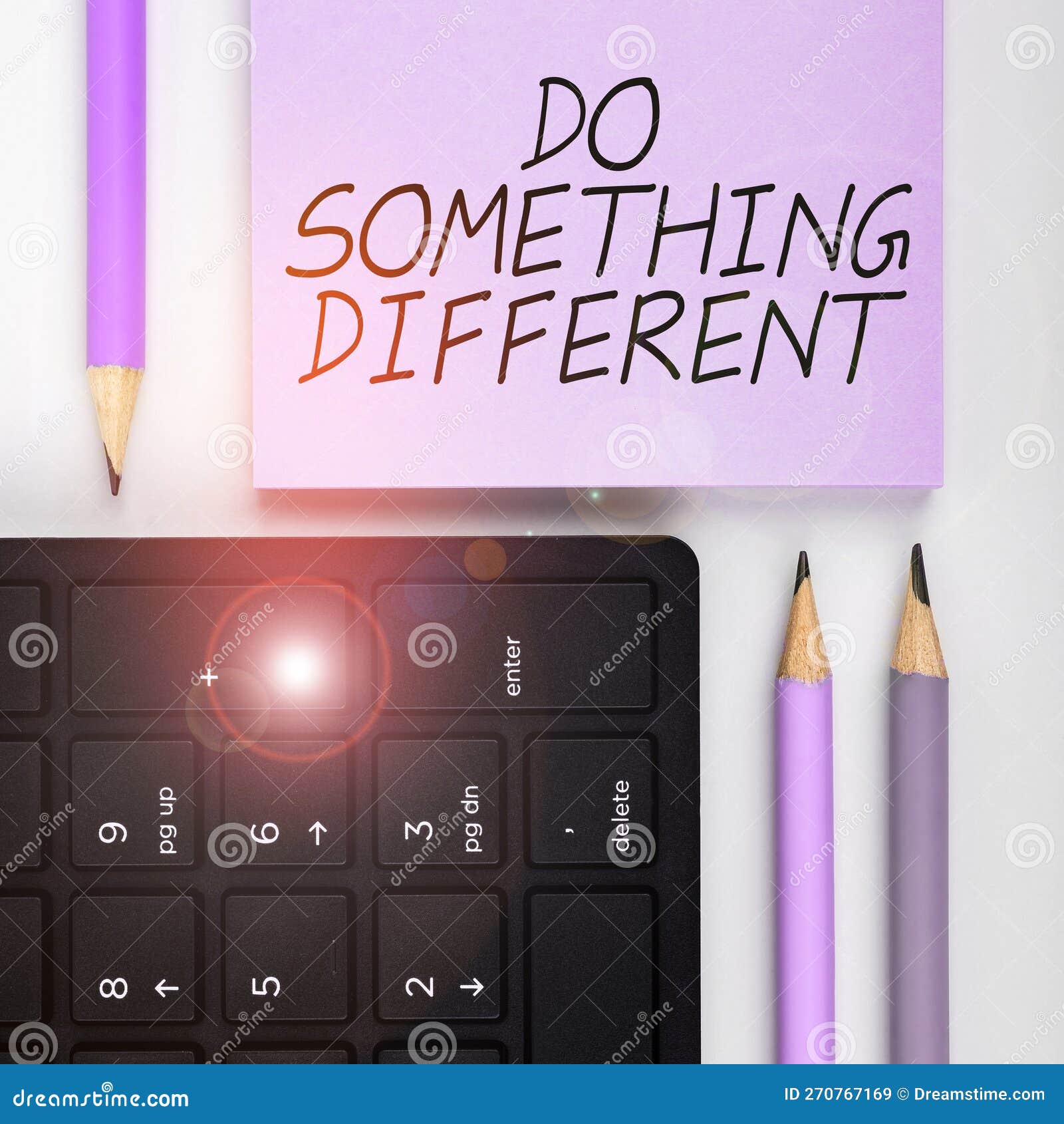 Text Caption Presenting Do Something Different. Business Showcase Be ...