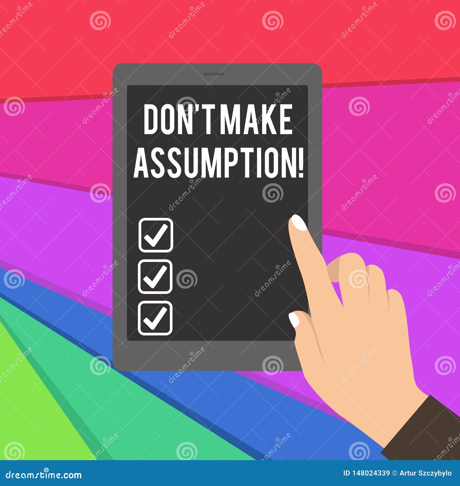 Text Sign Showing Don T Make Assumption. Conceptual Photo Something ... Text Sign Showing Don T Make Assumption. Conceptual Photo Something ...