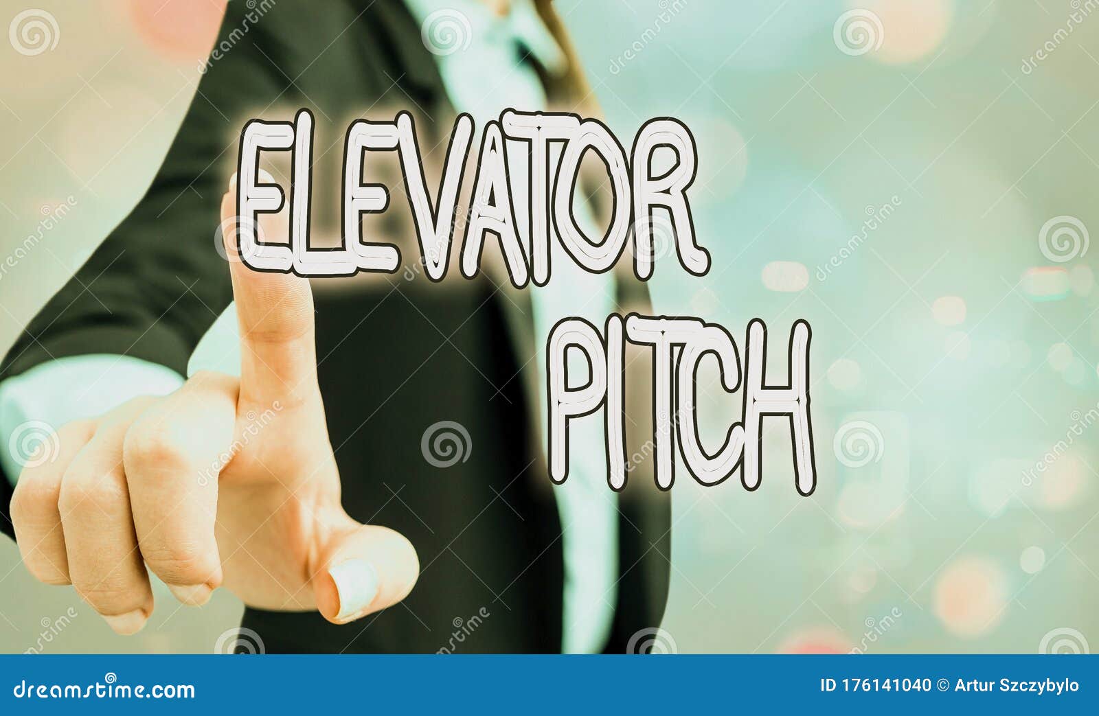 Text Sign Showing Elevator Pitch. Conceptual Photo the Elevator ...