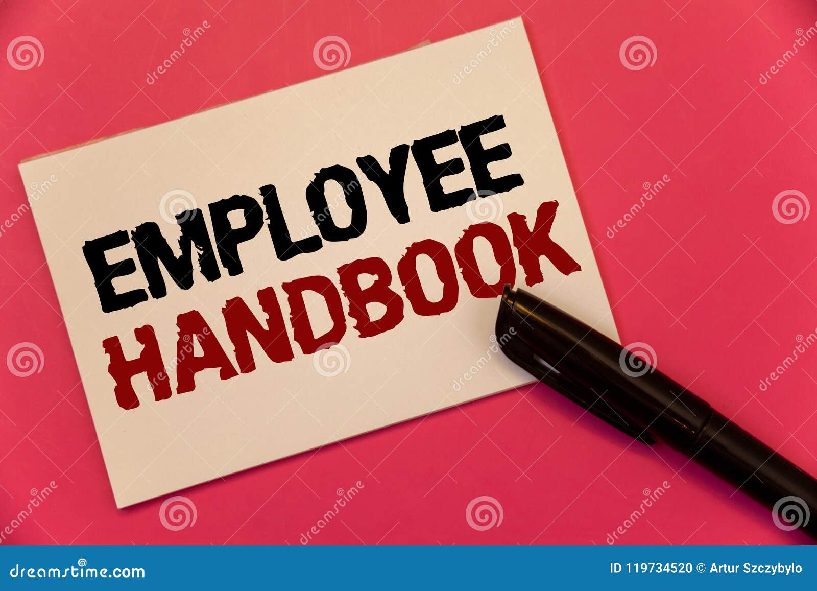 Text Sign Showing Employee Handbook. Conceptual Photo Document Manual ...