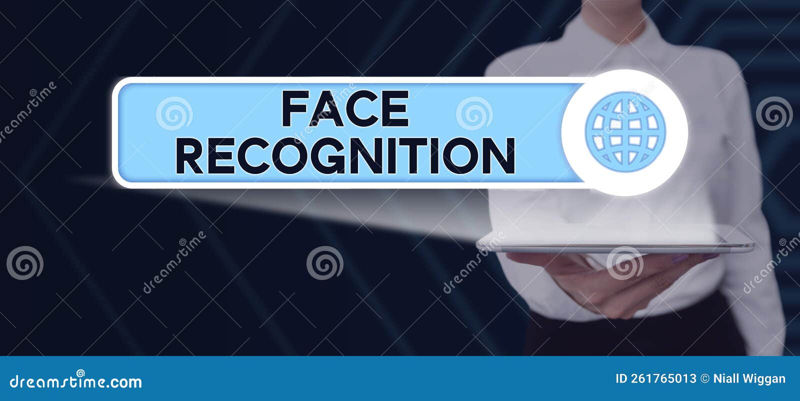 Text Sign Showing Face Recognition. Word for Ability of a Computer To ...
