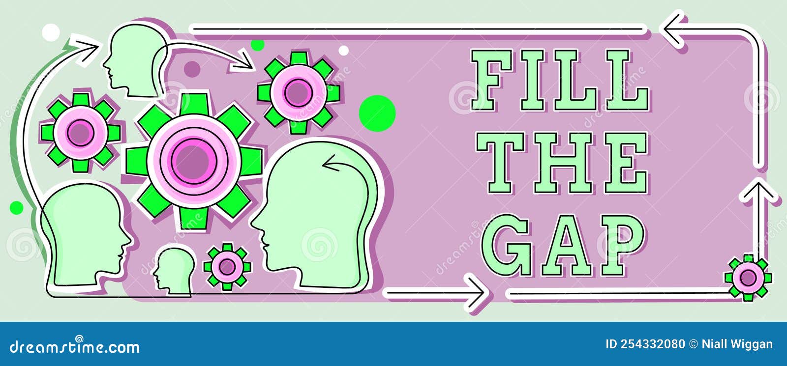 Text Sign Showing Fill the Gap. Word Written on Put he Missing Part in ...