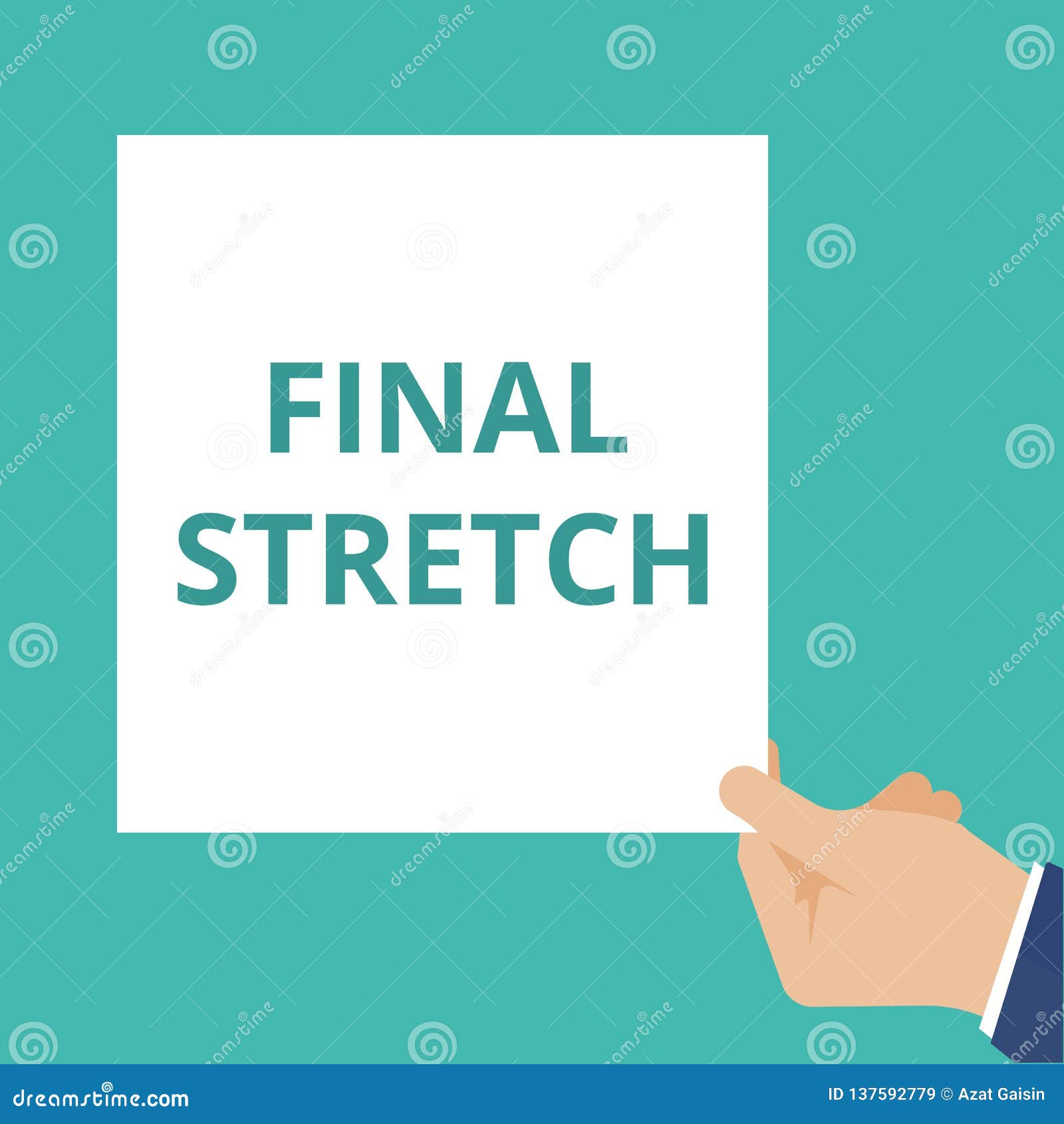 Text Sign Showing Final Stretch Stock Illustration - Illustration of ...