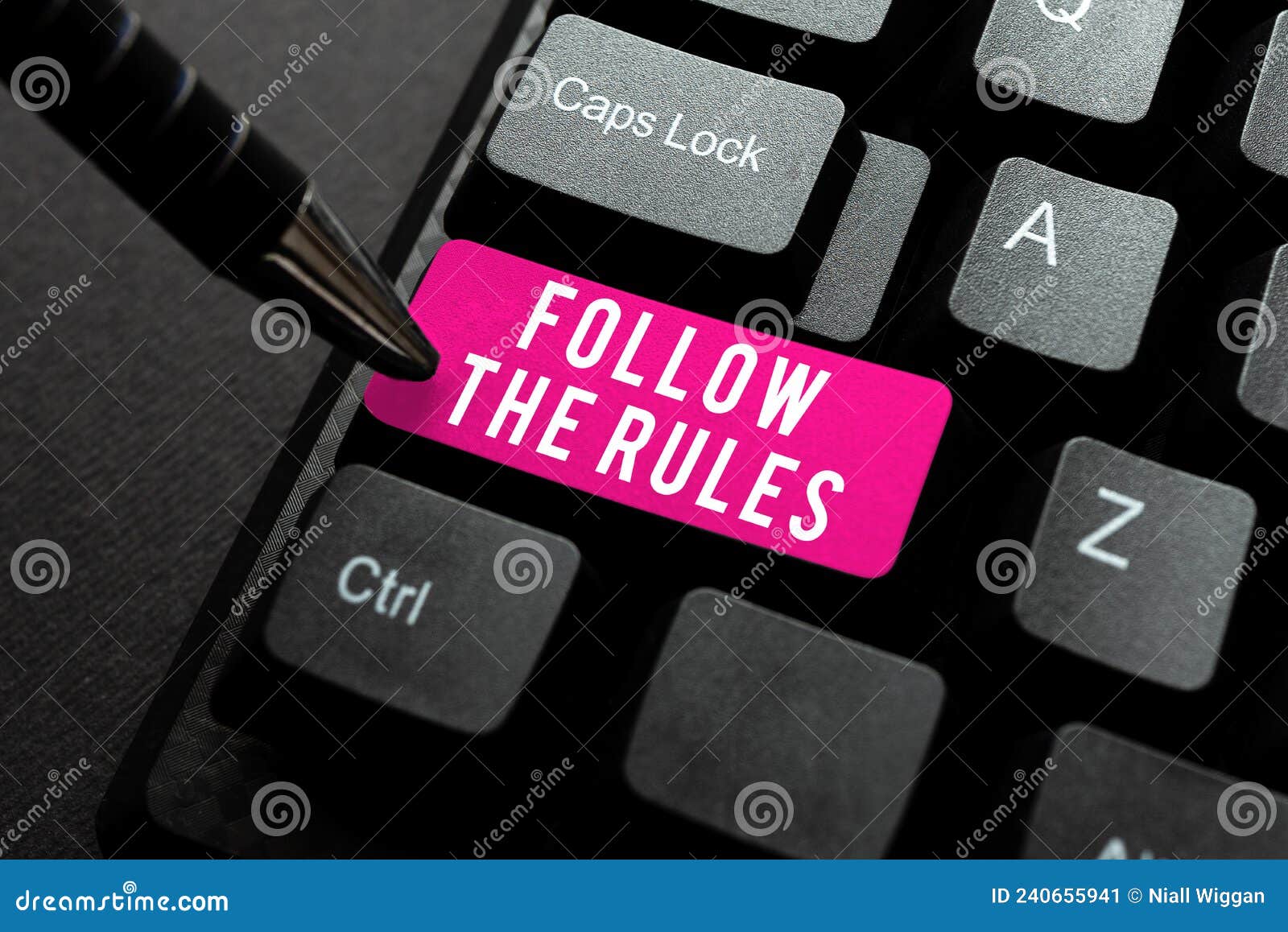 Text Sign Showing Follow the Rules. Internet Concept Learn To Conform ...