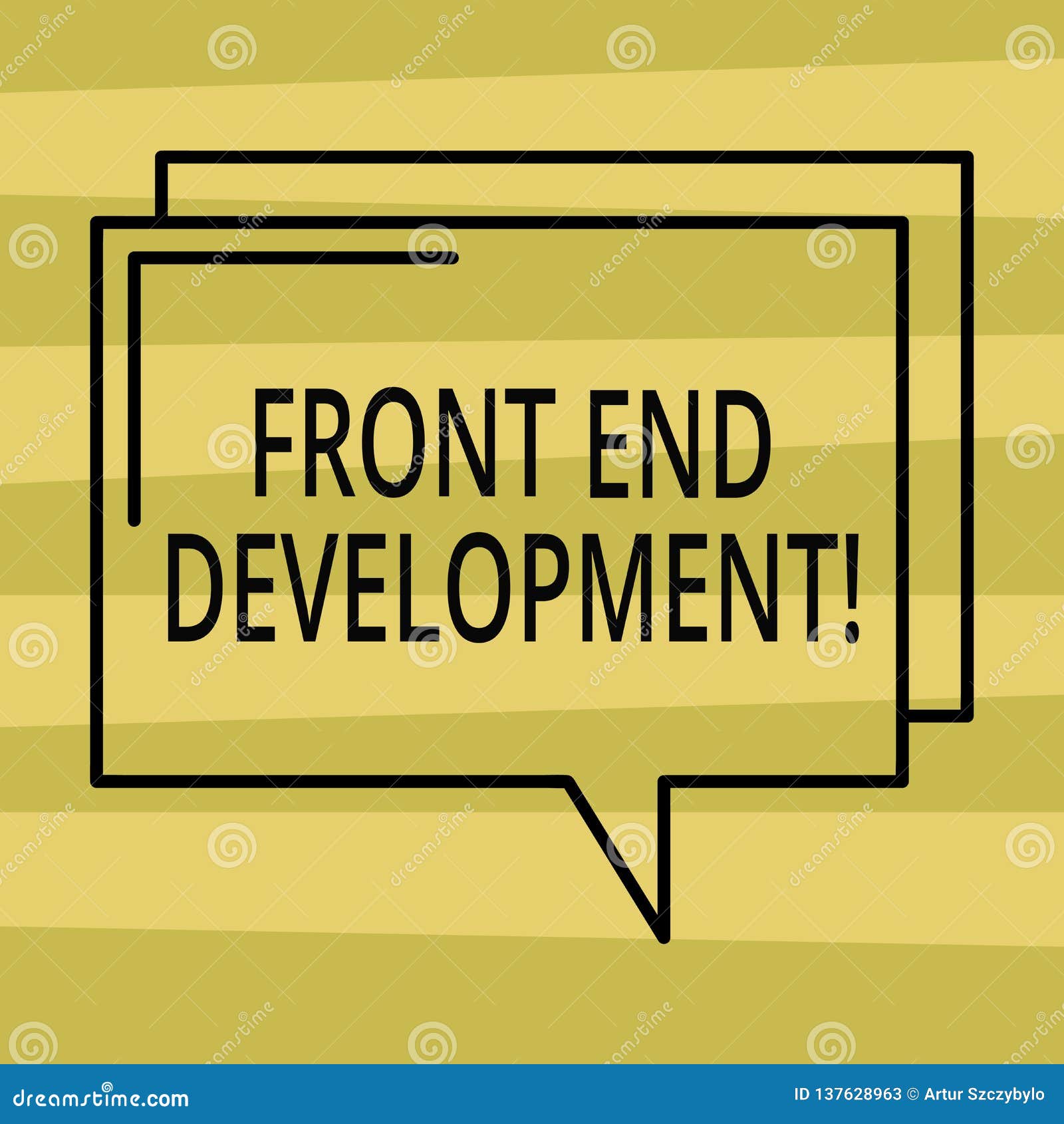 Text Sign Showing Front End Development. Conceptual Photo Altering Data ...