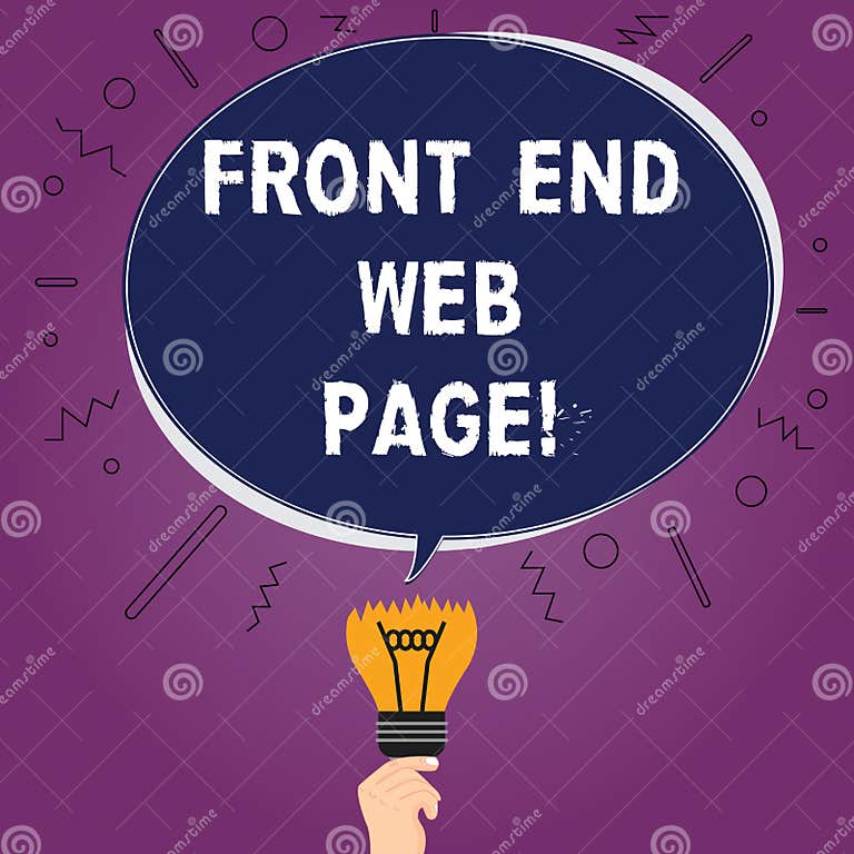 Text Sign Showing Front End Web Page. Conceptual Photo Converting Data into Graphical Interface ...