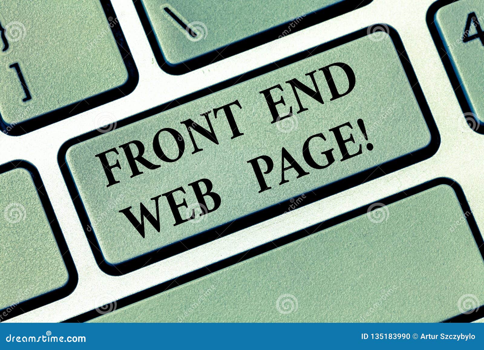 Text Sign Showing Front End Web Page. Conceptual Photo Converting Data into Graphical Interface ...
