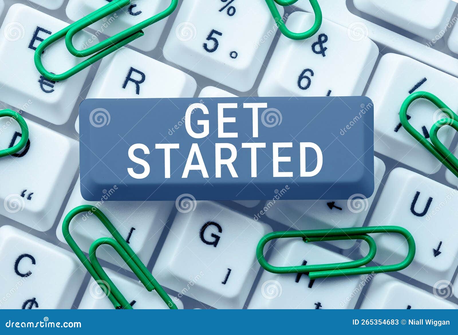 Text Sign Showing Get Started. Concept Meaning Asking Someone To Begin ...