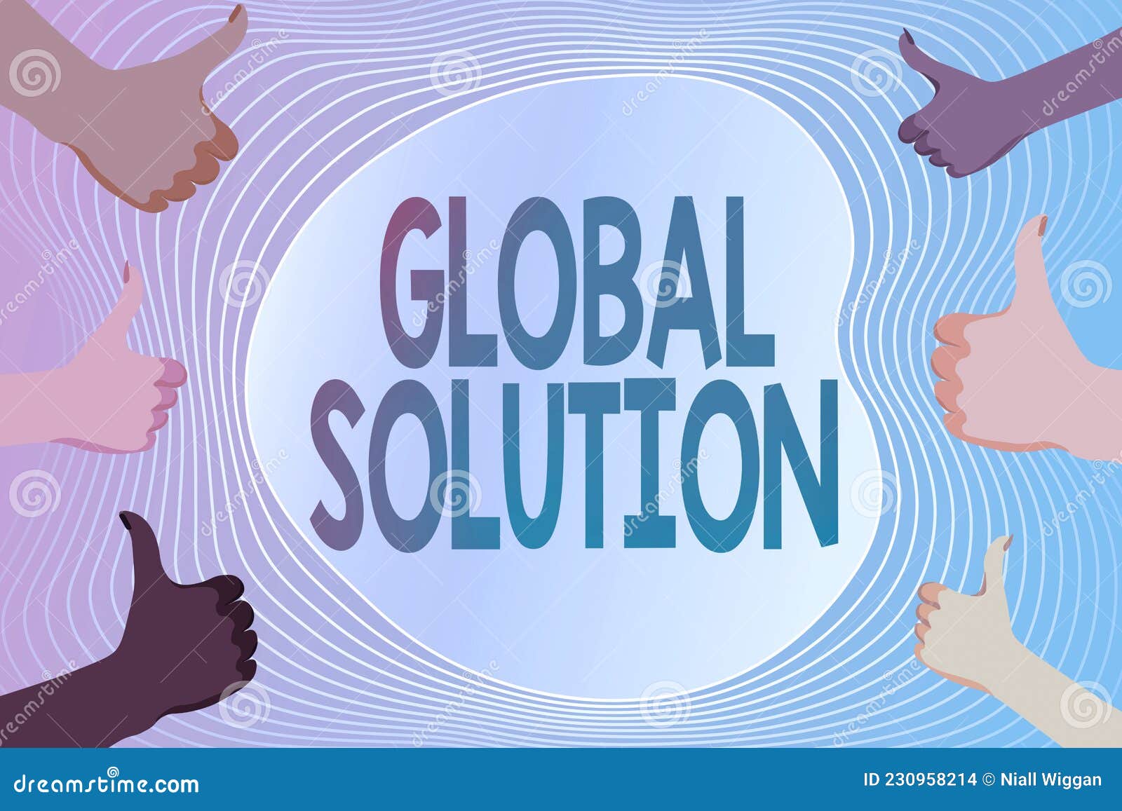 Hand Writing Sign Global Solution. Internet Concept Dealing with a ...