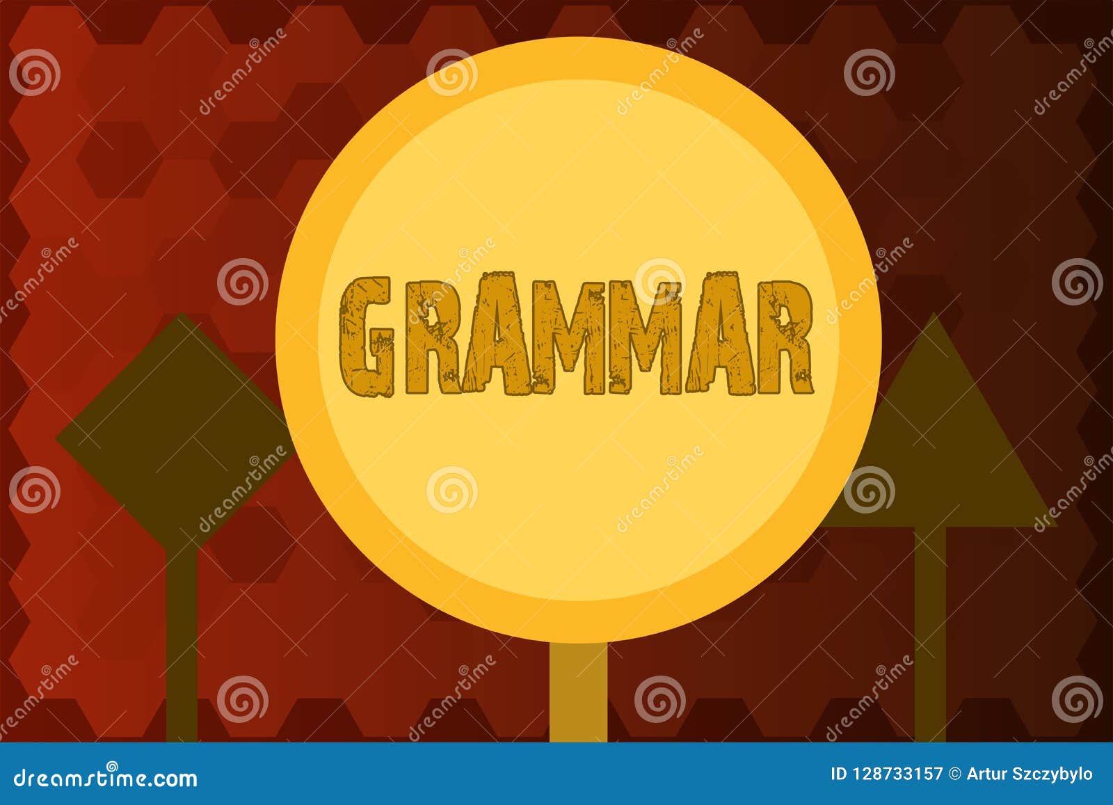 Text Sign Showing Grammar. Conceptual Photo System and Structure of a ...