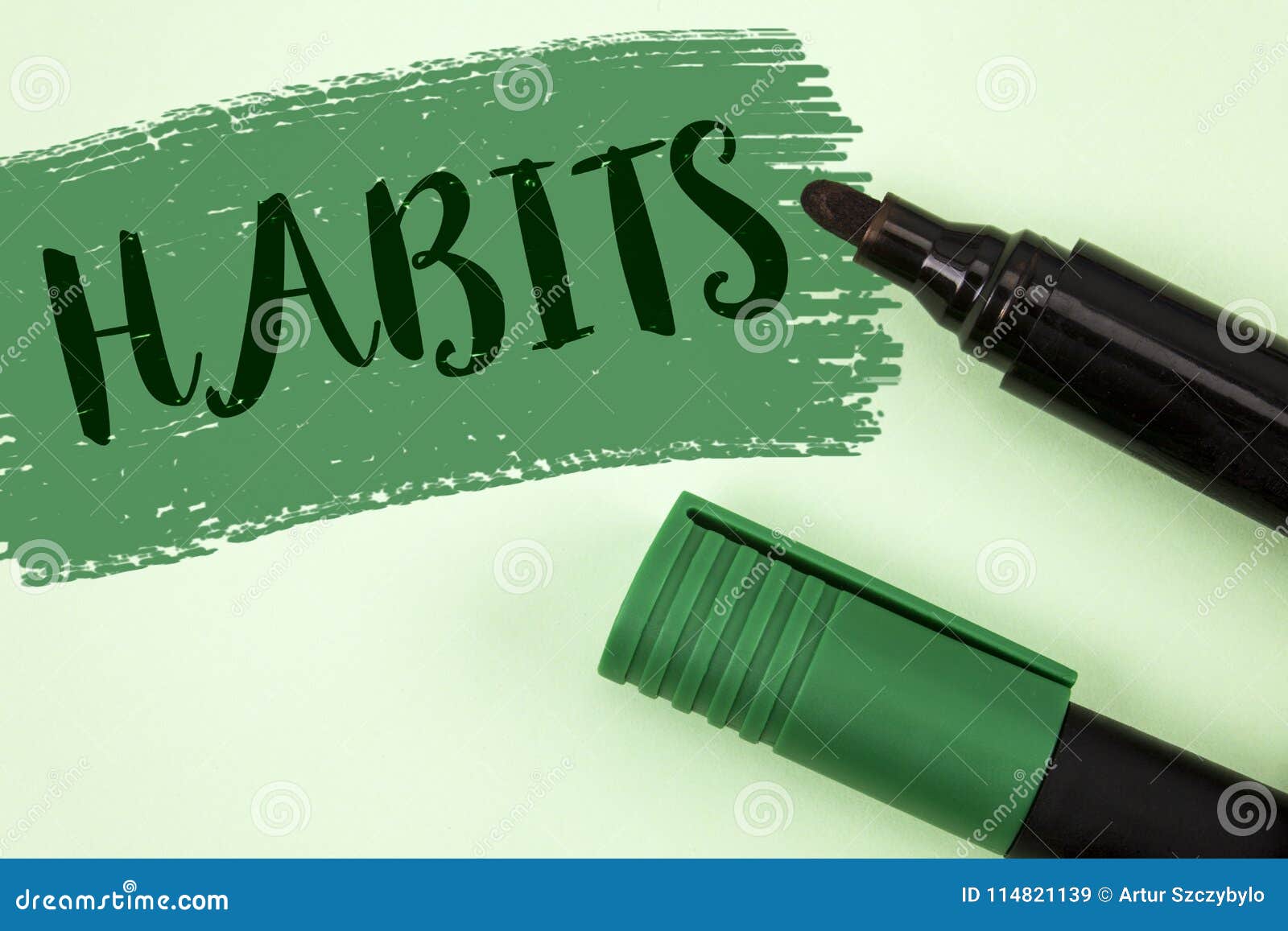Text Sign Showing Habits. Conceptual Photo Regular Tendency or Practice ...