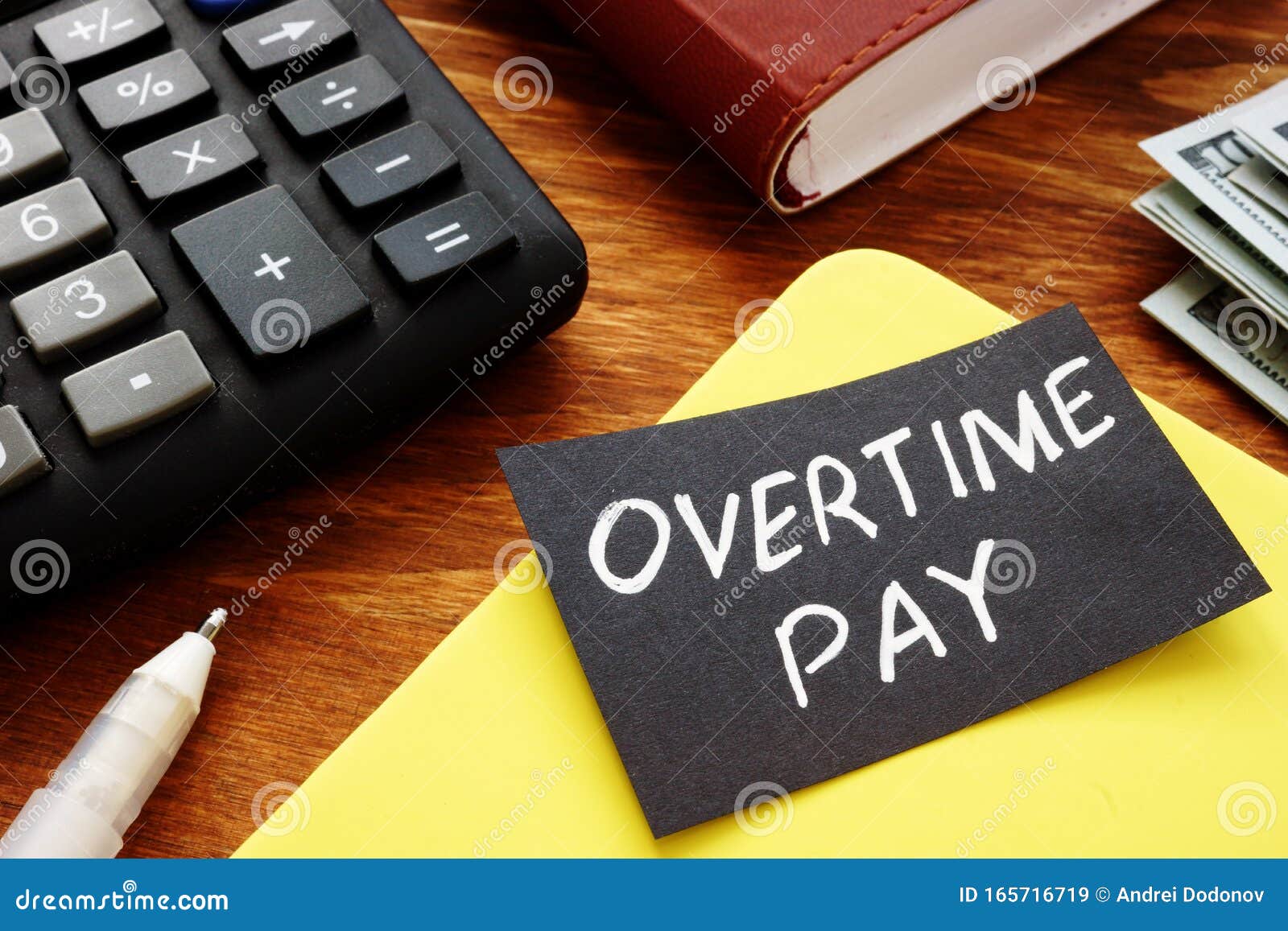 Text Sign Showing Hand Written Words Overtime Pay Stock Image - Image ...