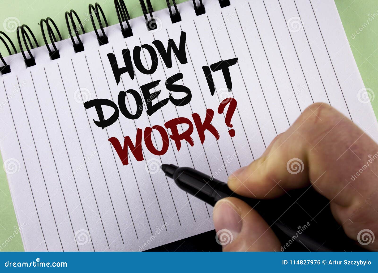 Text Sign Showing How Does it Work Question. Conceptual Photo Asking ...